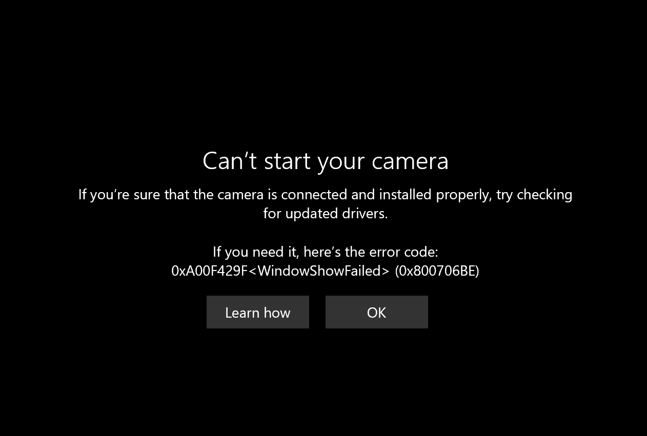 Microsoft Surface Camera Not Working I ve Tried All Trouble Shooting