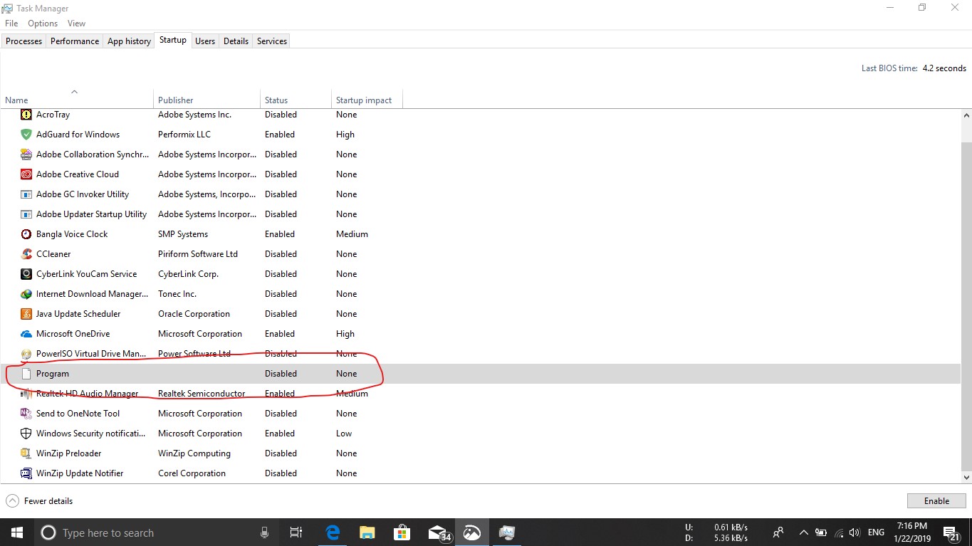 What Is The Program program Showing Up In Windows 10 Task Manager